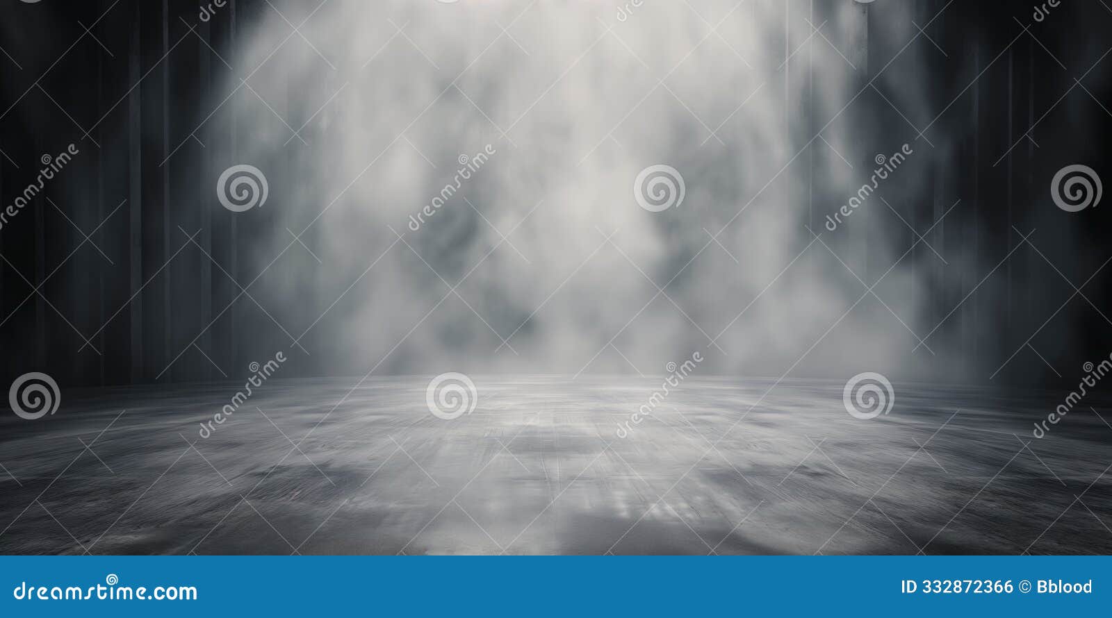 Dark Room with Mist and Spotlight from Above Stock Photo - Image of ...