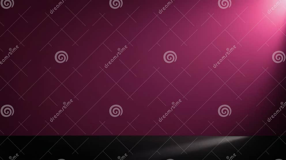 Dark Room with a Single Pink Spotlight Casting a Soft Glow Stock Image ...