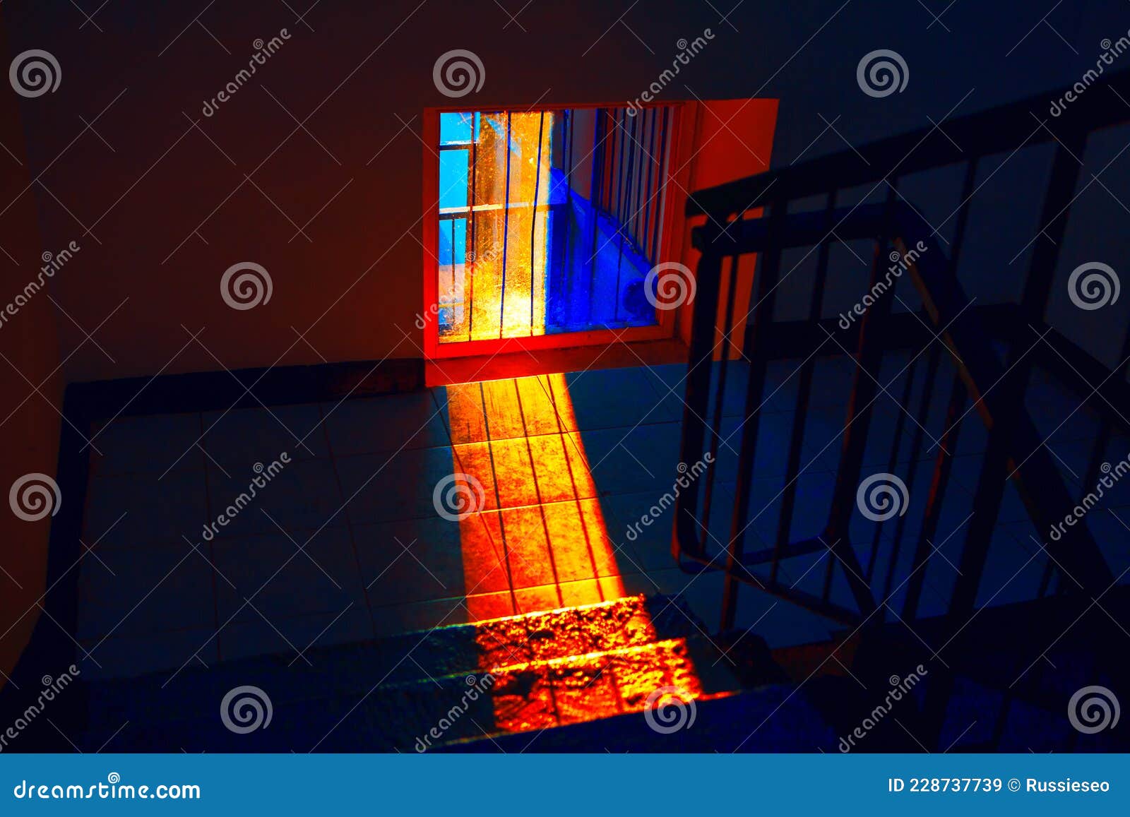 Dark Room with Sunlight in Window Stock Image - Image of evening, light ...