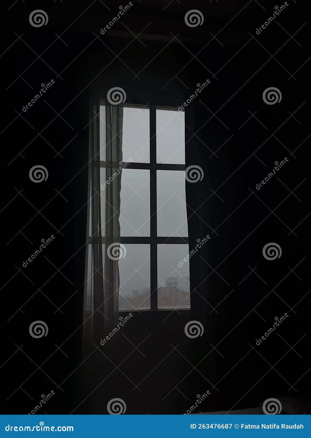 Dark Room, Window, and Rain Stock Image - Image of window, visible ...