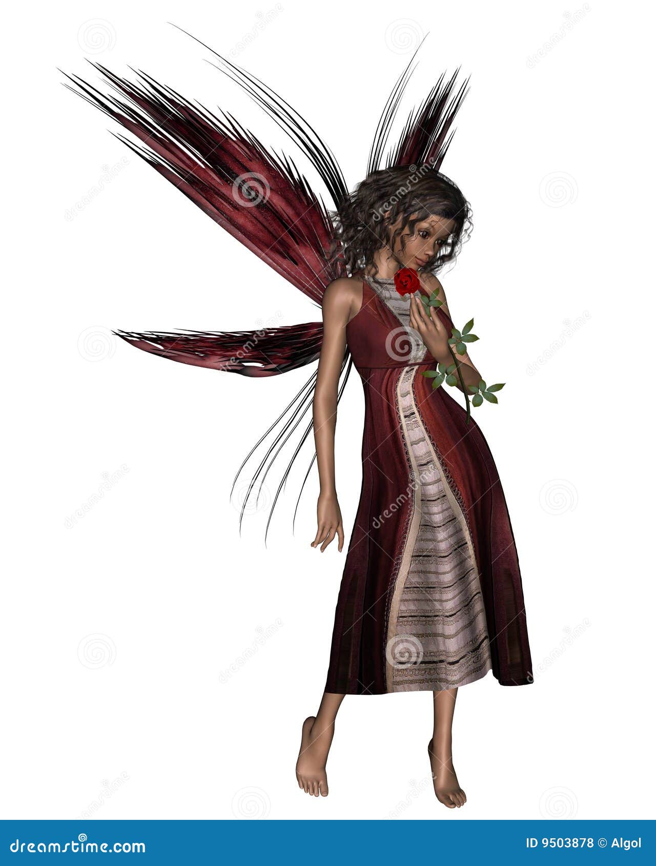 Dark Rose Fairy stock illustration. Illustration of faerie - 9503878