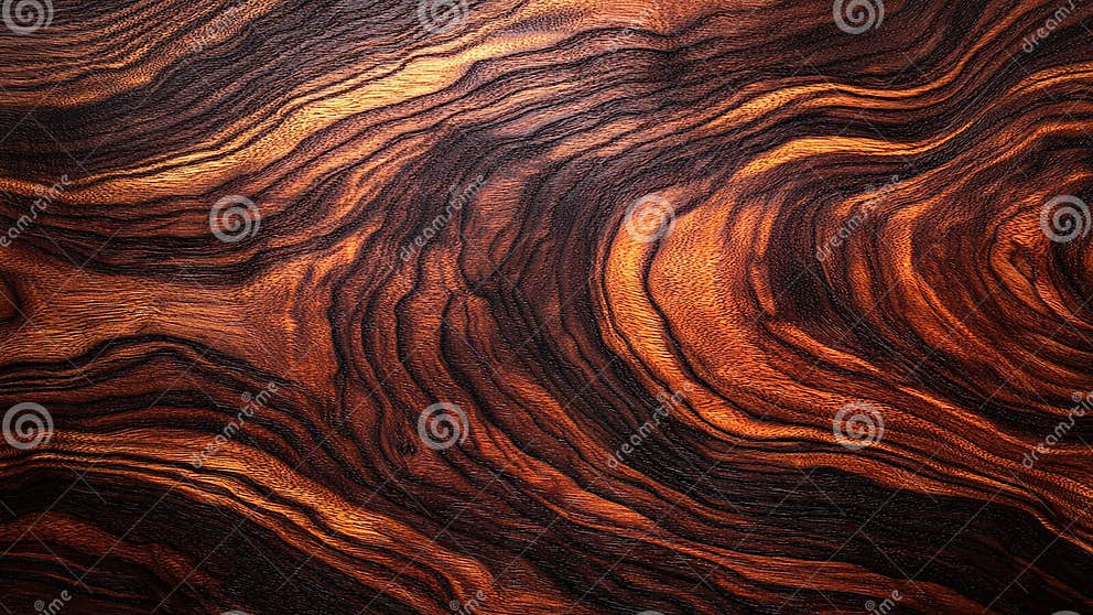 Dark Rosewood with a Complex Grain Structure and Deep Color Stock ...