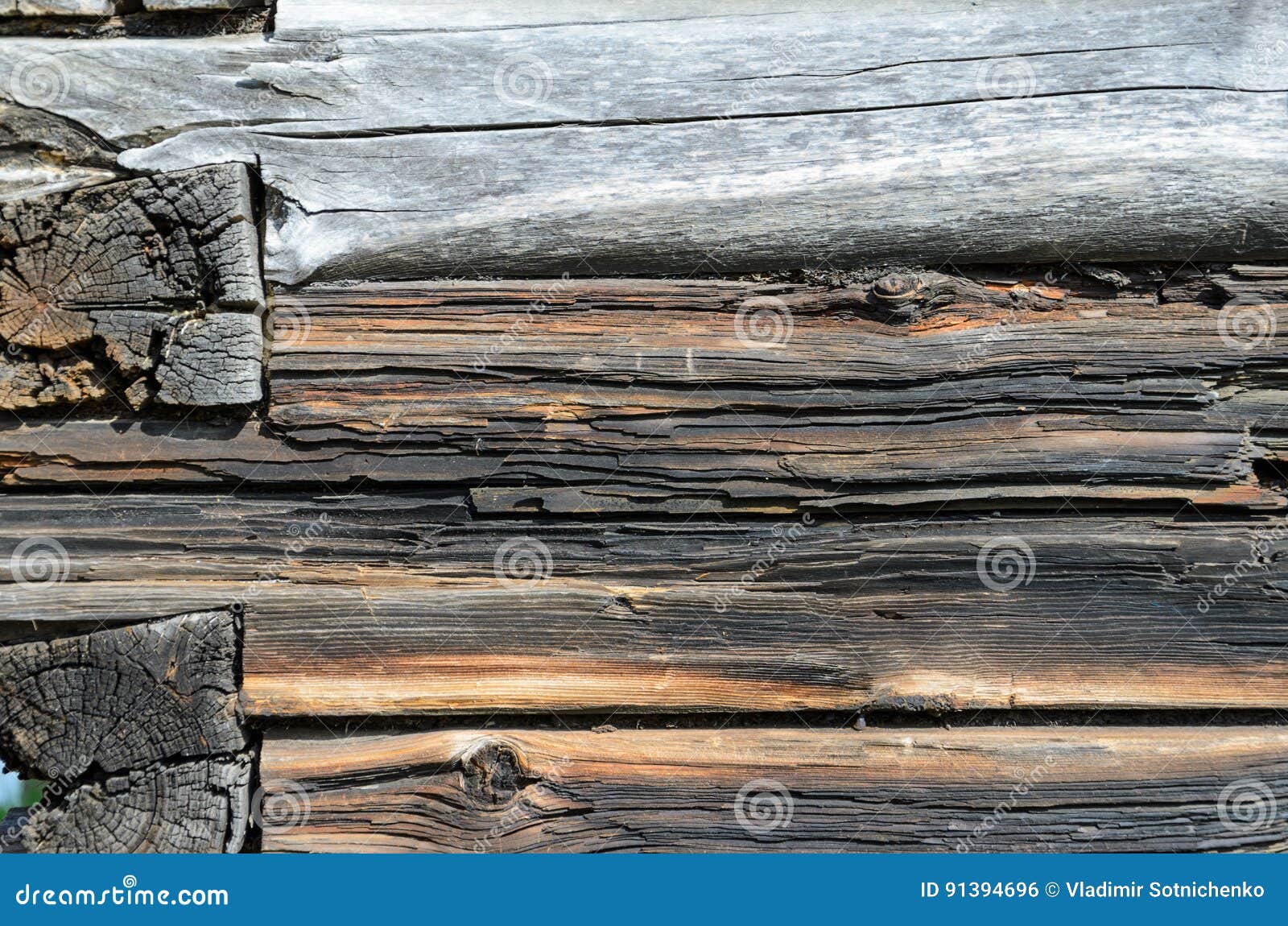 Dark Rustic House Log Wall stock photo. Image of abstract - 91394696