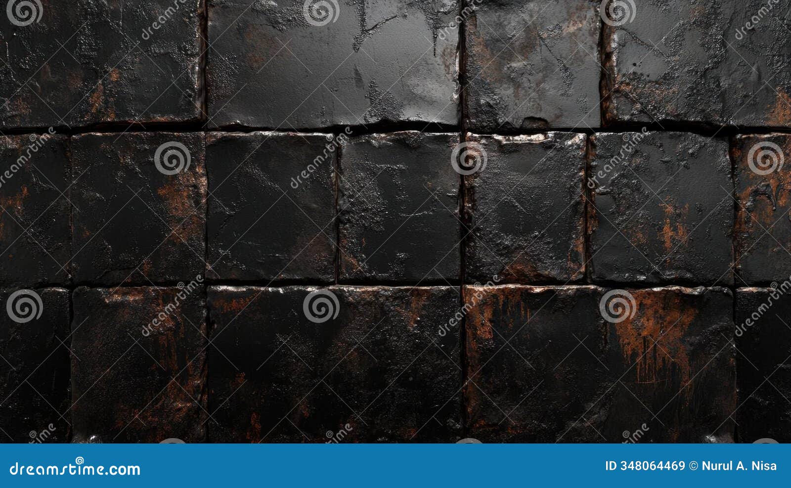 Dark and Rusty Metal Tile Texture Stock Image - Image of resolution ...