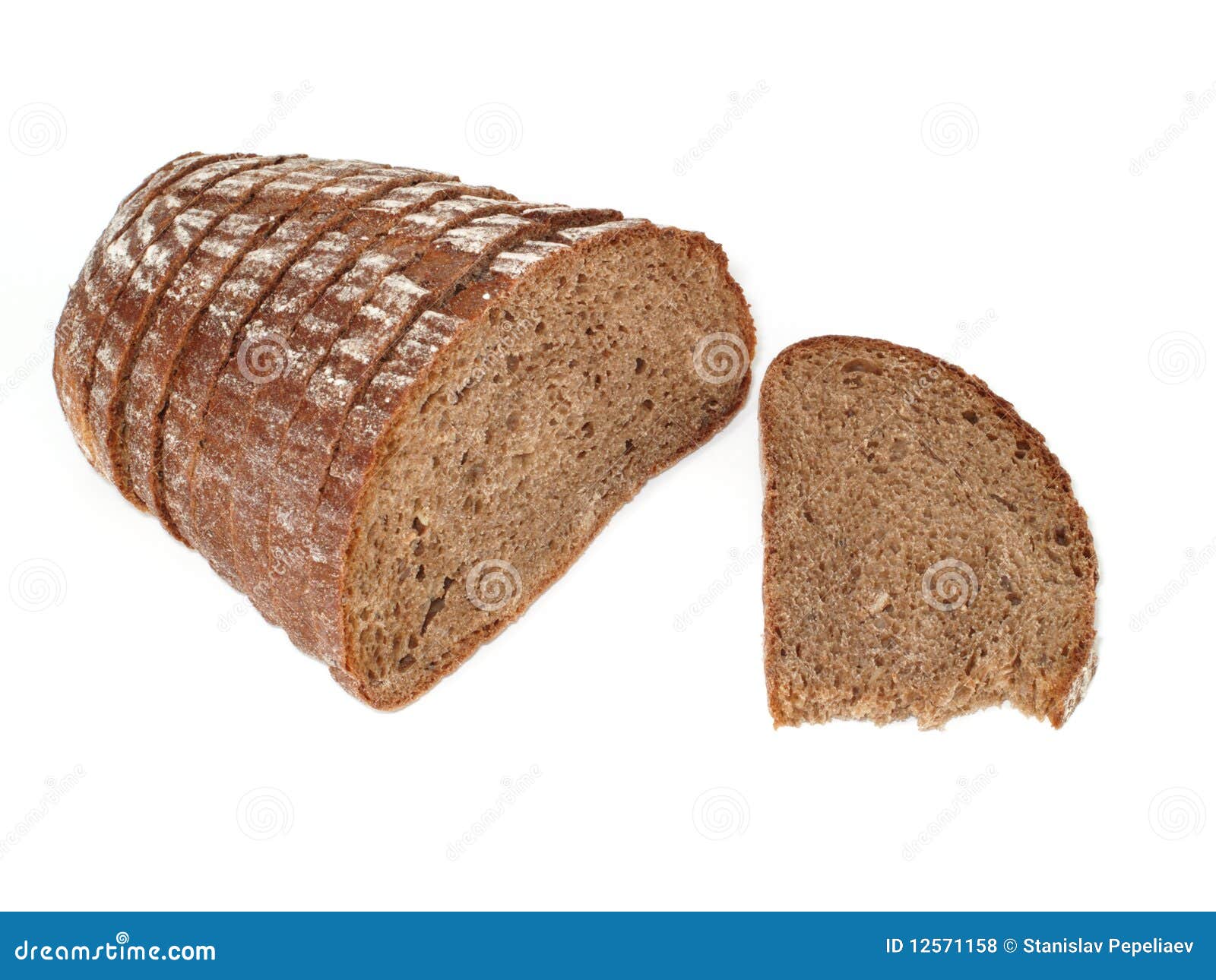 Dark rye bread stock photo. Image of meal, chopped, healthy - 12571158