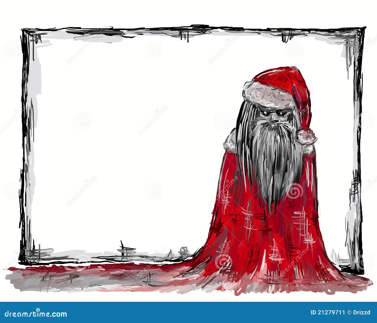Dark santa stock illustration. Illustration of sign, spooky - 21279711