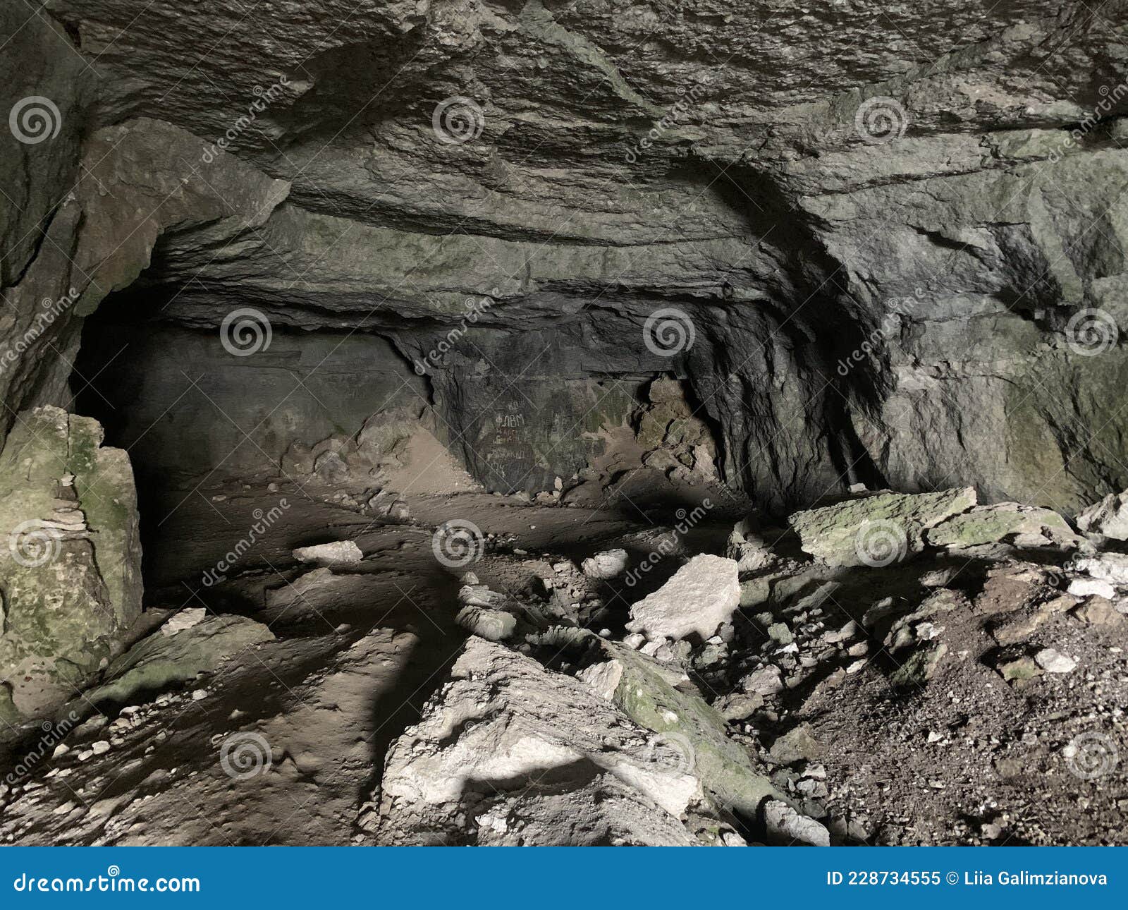 Dark and scary cave stock image. Image of nature, light - 228734555