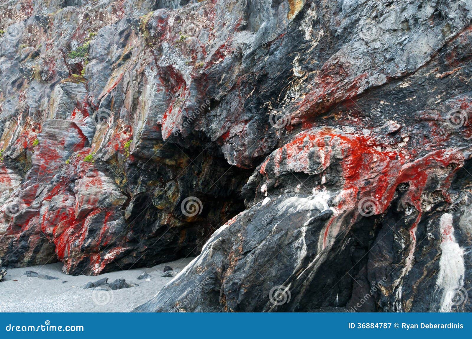 Dark Scary Cave stock image. Image of california, coast - 36884787