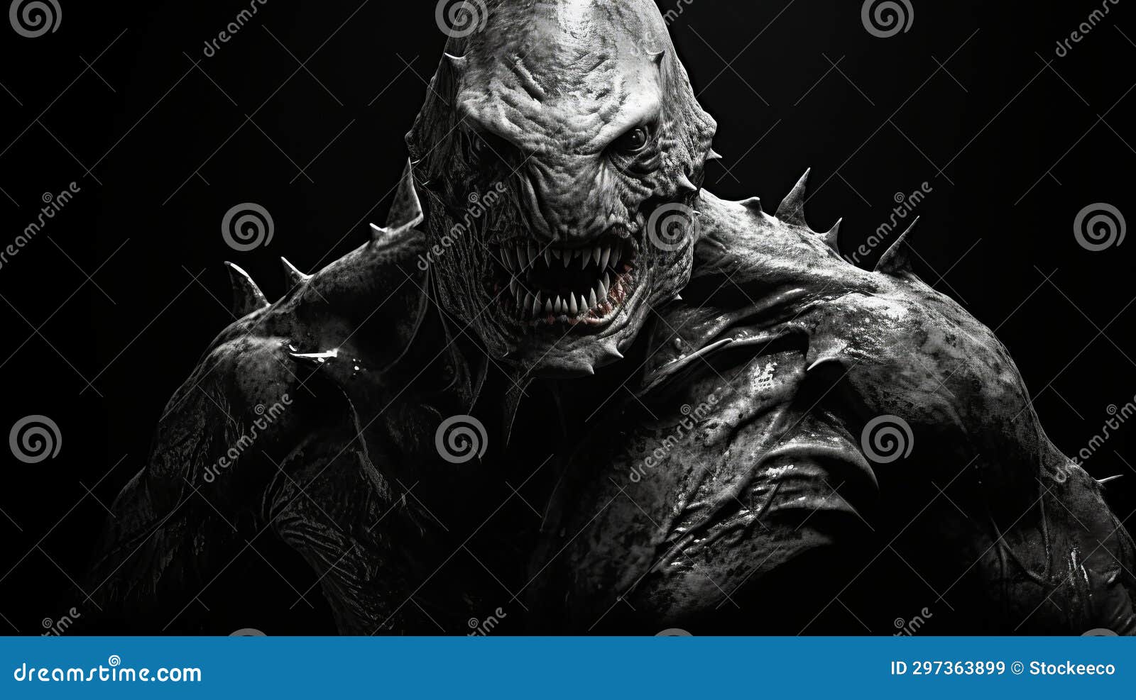 Dark and Scary Cryengine Creature: Hyperrealistic Marine Life Stock ...
