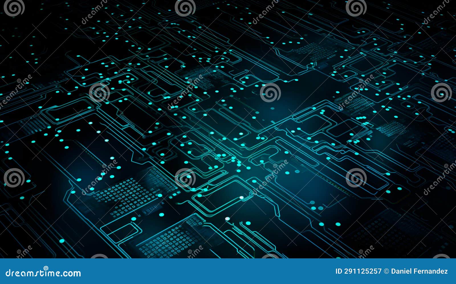 A Dark Screen Shows an Abstract of Electronic Elements Stock ...