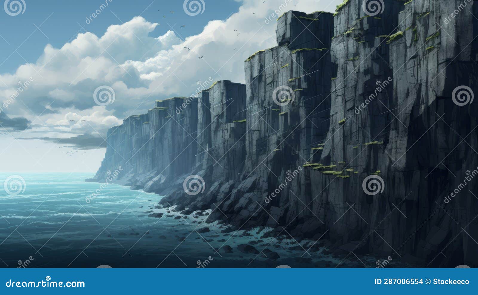 Dark Sea Cliffs: a Fantastical Artwork Inspired by Raphael Lacoste ...