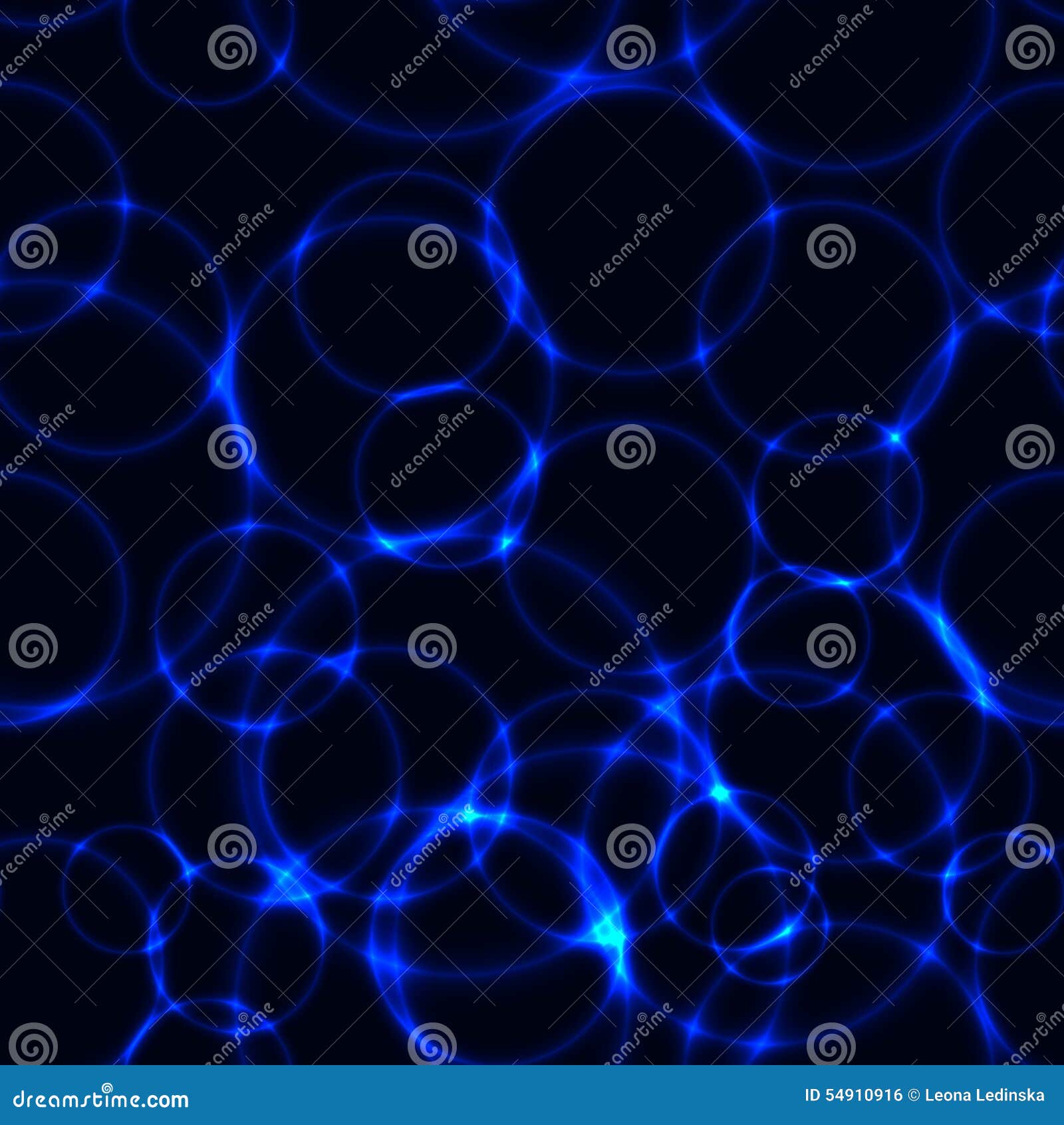 Dark Seamless Background with Blue Shinning Bubbles Stock Vector ...