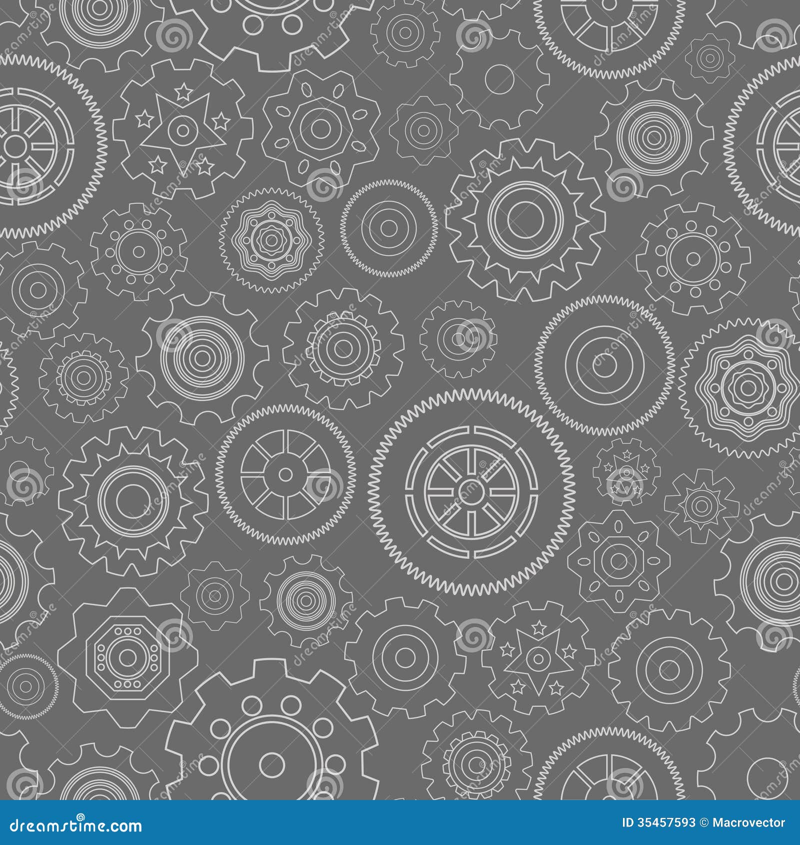 Seamless Gear Pattern Cartoon Vector | CartoonDealer.com #13200881