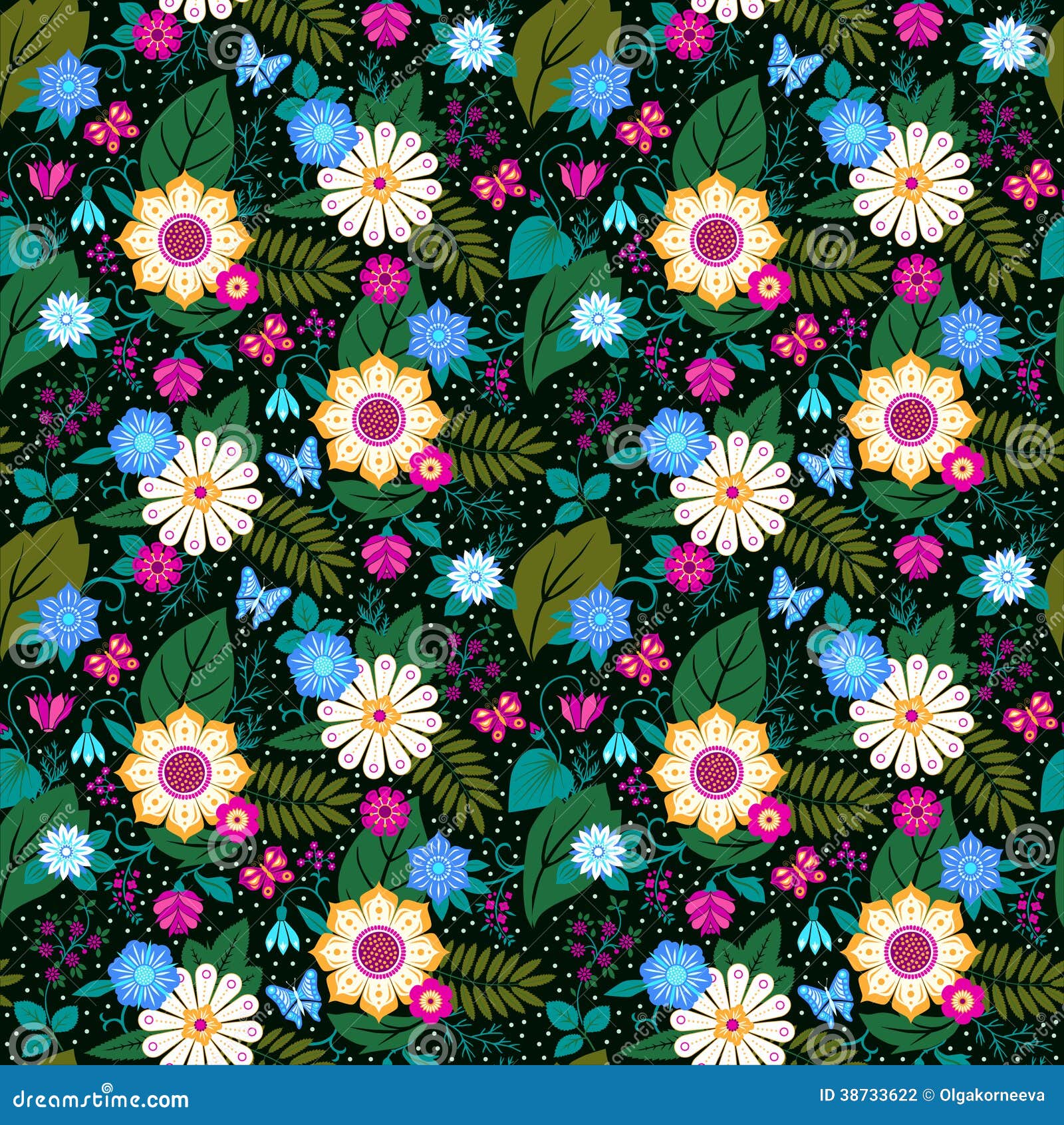 Dark seamless pattern stock vector. Illustration of composition - 38733622