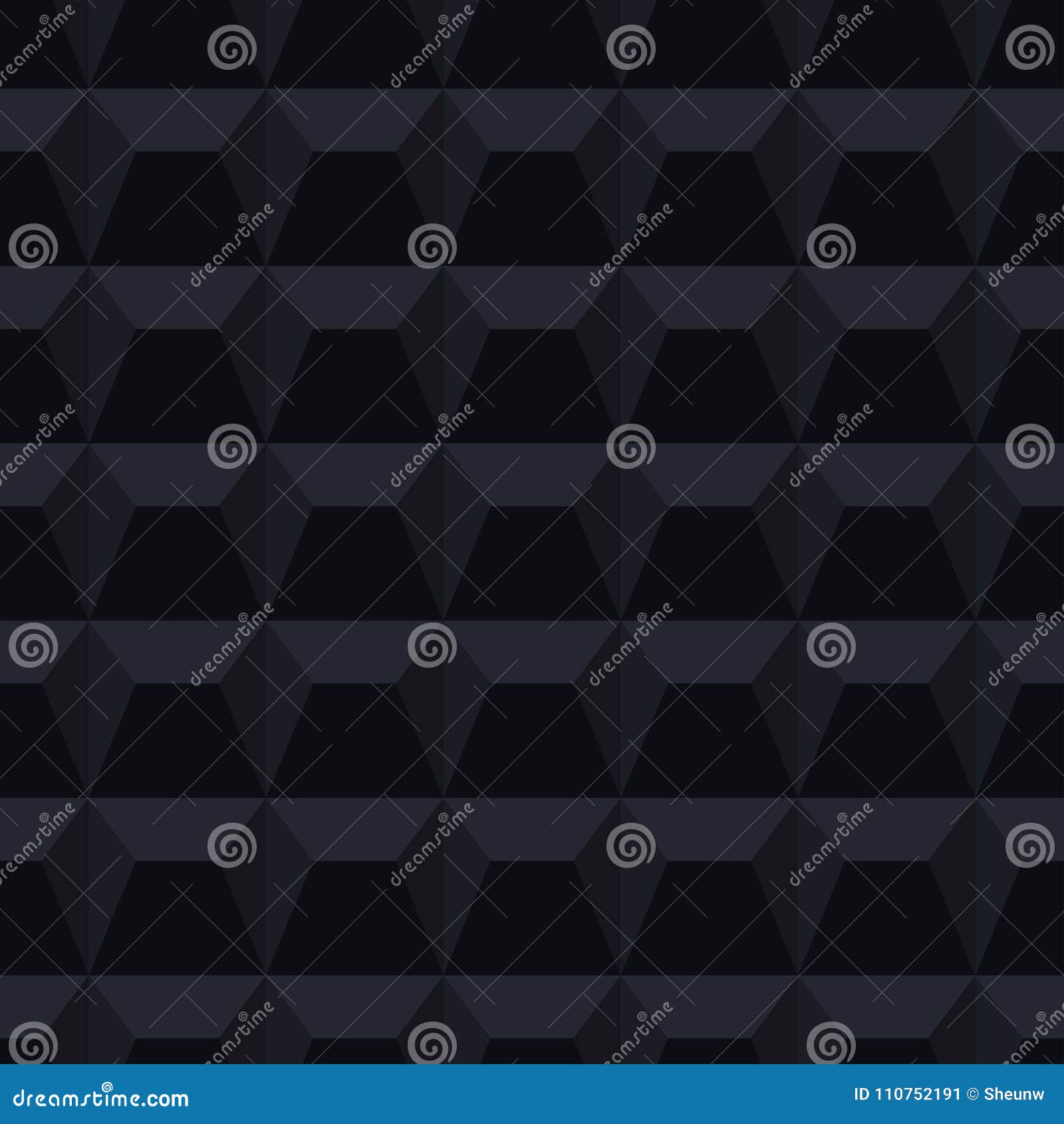Dark Seamless Tile Geometric Texture. Black 3d Pattern Stock Vector ...