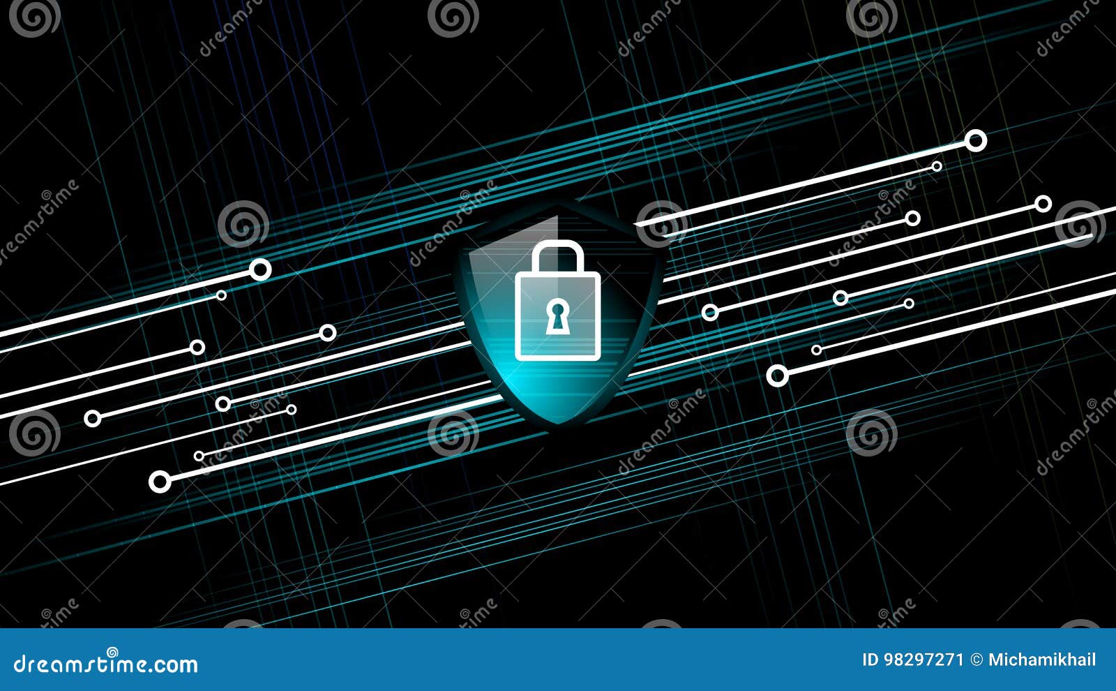 Dark Secure Lock Logo stock illustration. Illustration of safe - 98297271
