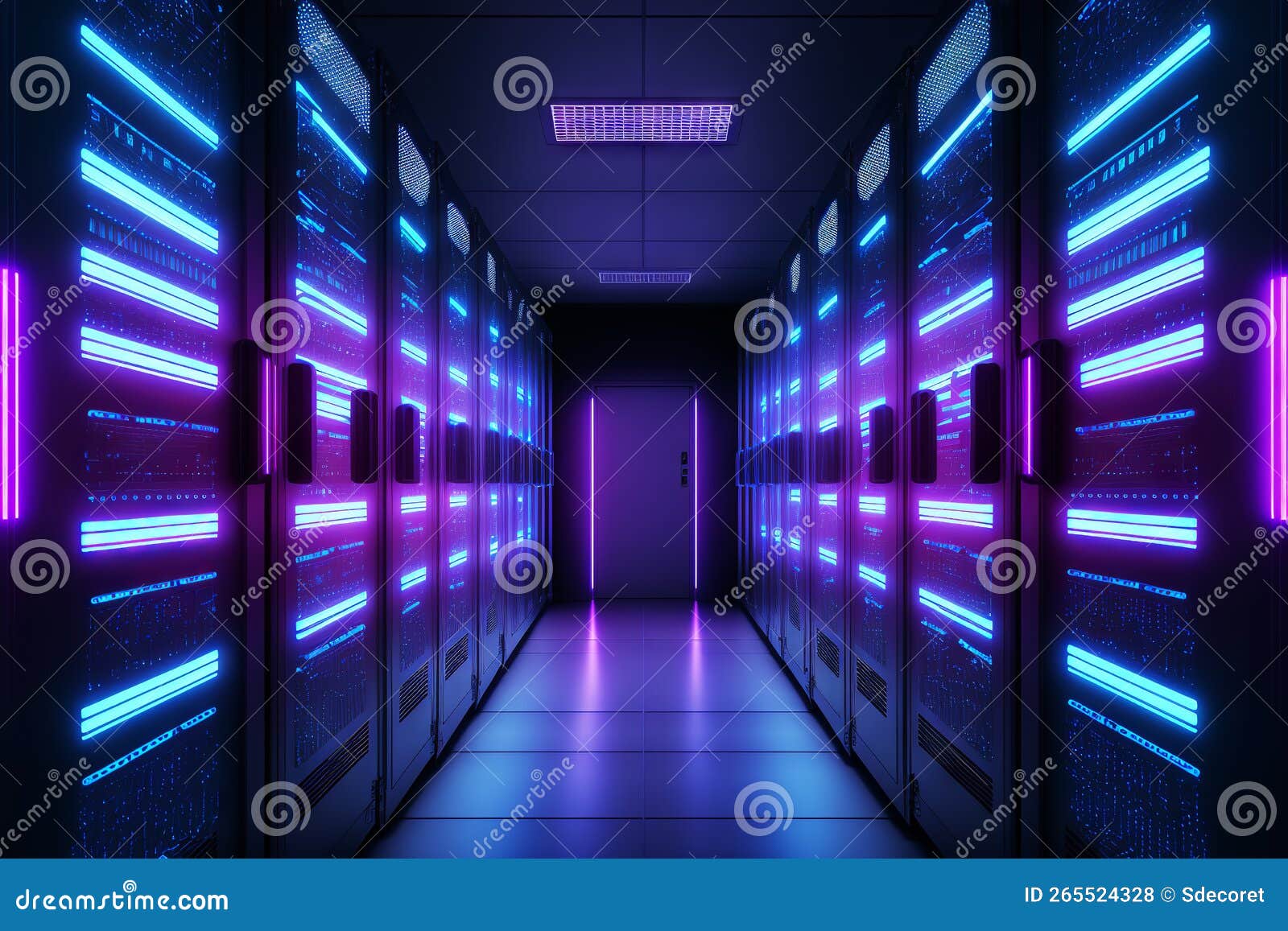 Imagery Servers Data Center Room With Computers And Storage Systems ...