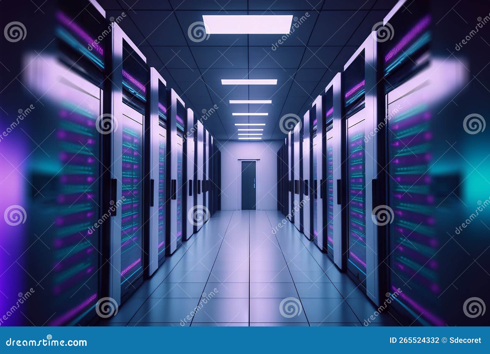 Imagery Servers Data Center Room With Computers And Storage Systems ...