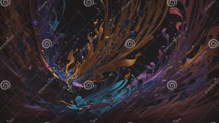 Dark Shadow Becomes a Canvas for an Explosion of Vivid Hues, Creating a ...