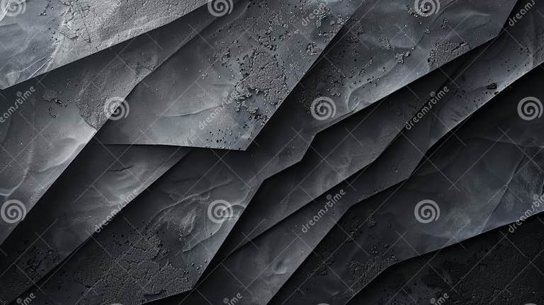 Dark, Sharp, 3D Geometric Shapes Jutting Out at Various Angles Stock ...