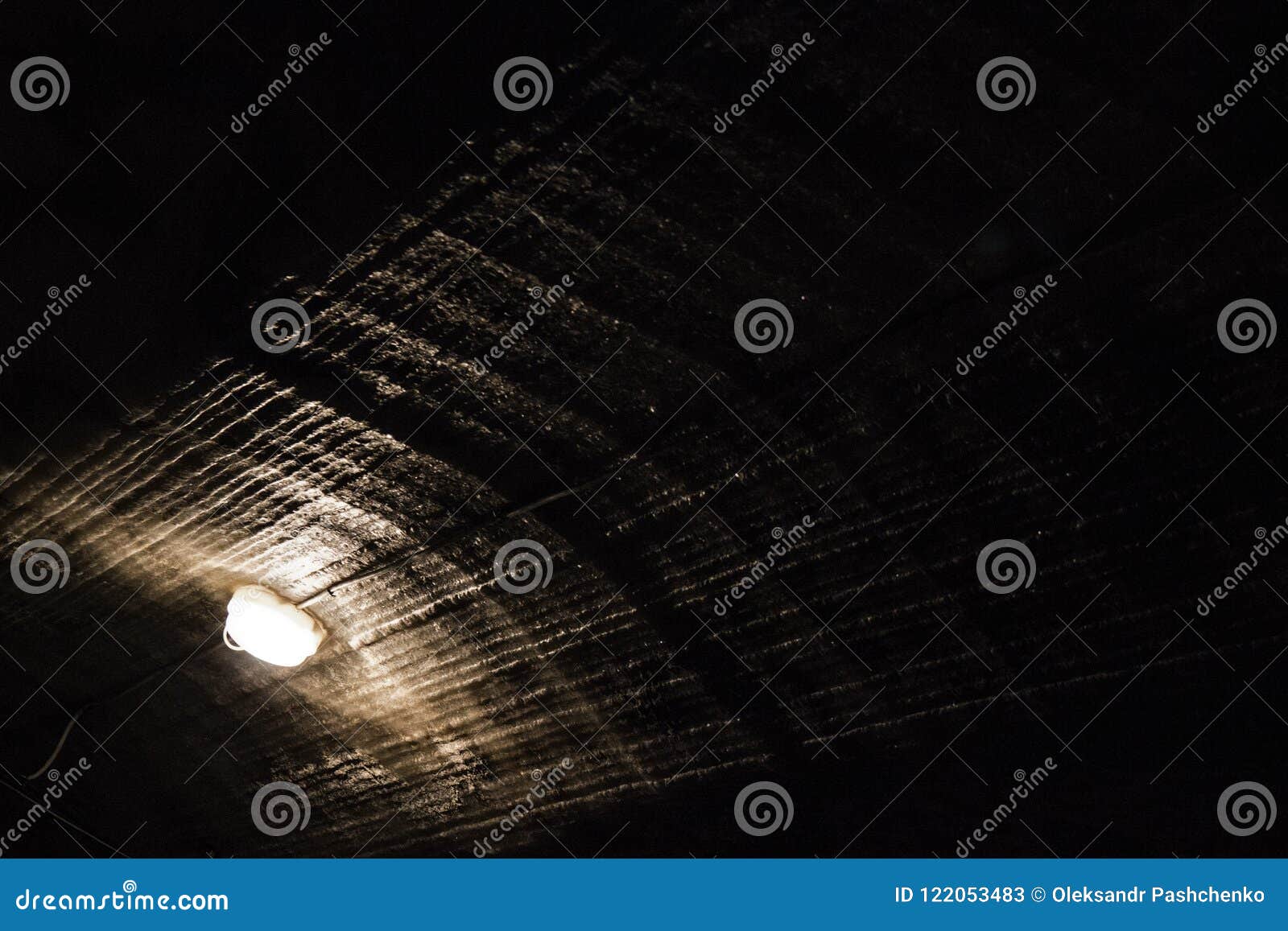 Dark and Sharp Light of a Lamp Stock Image - Image of glass, abandoned ...