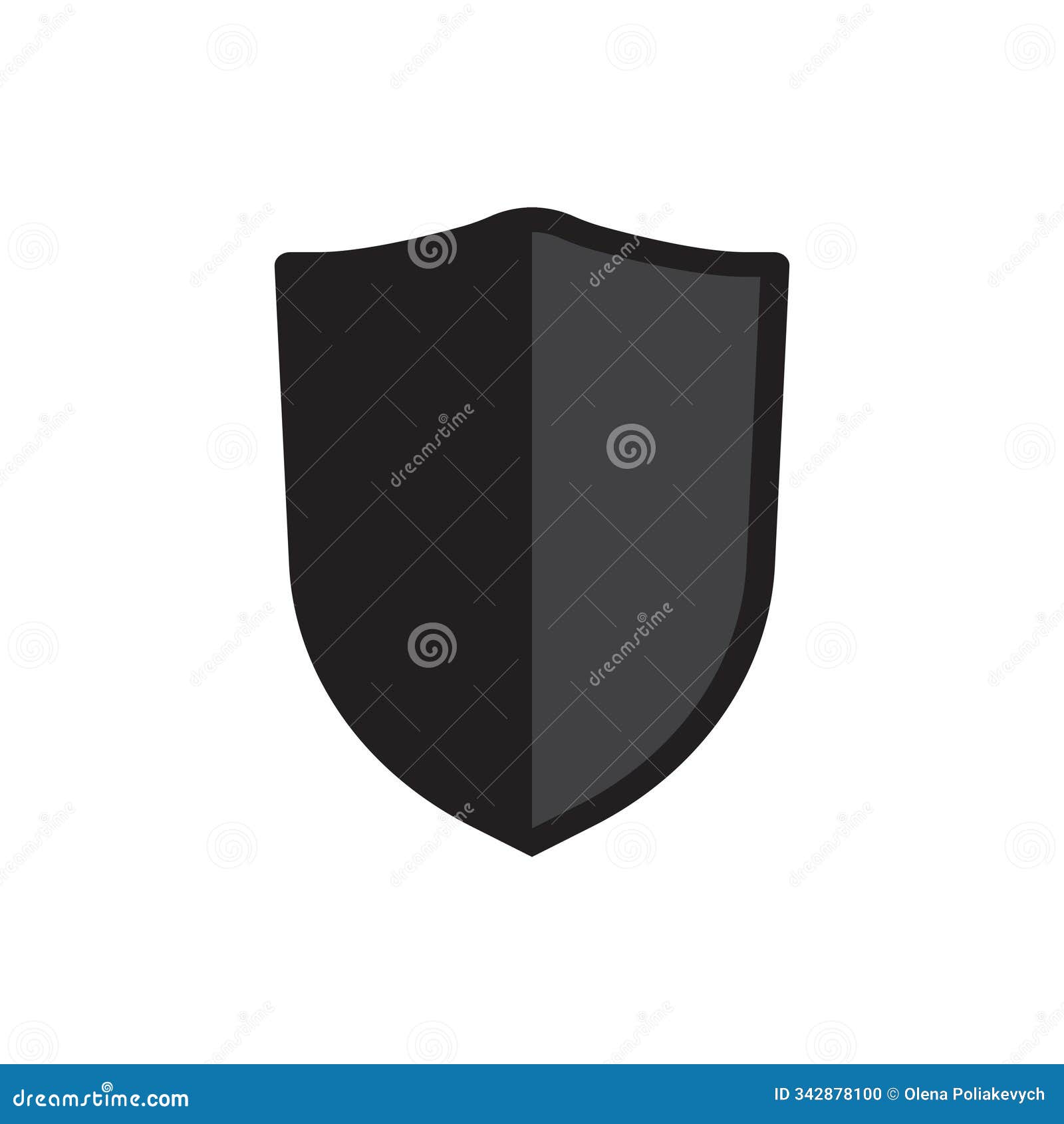 Dark Shield Icon. Black Protection Symbol. Security Defense Vector ...
