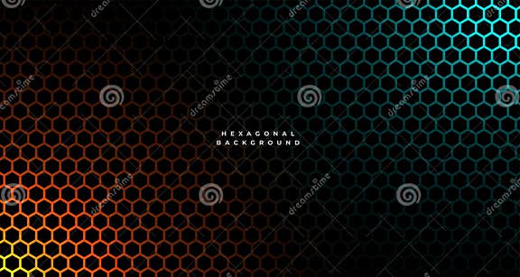Dark and Shiny Hexagonal Pattern Background in Geometric Style Stock ...
