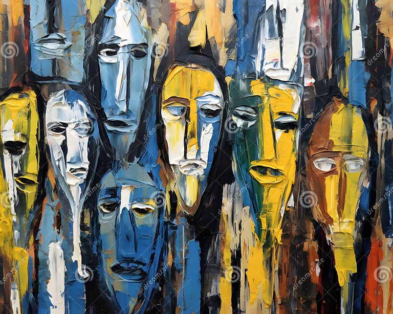 The Dark Side of Humanity Revealed, in the Style of Textured ...