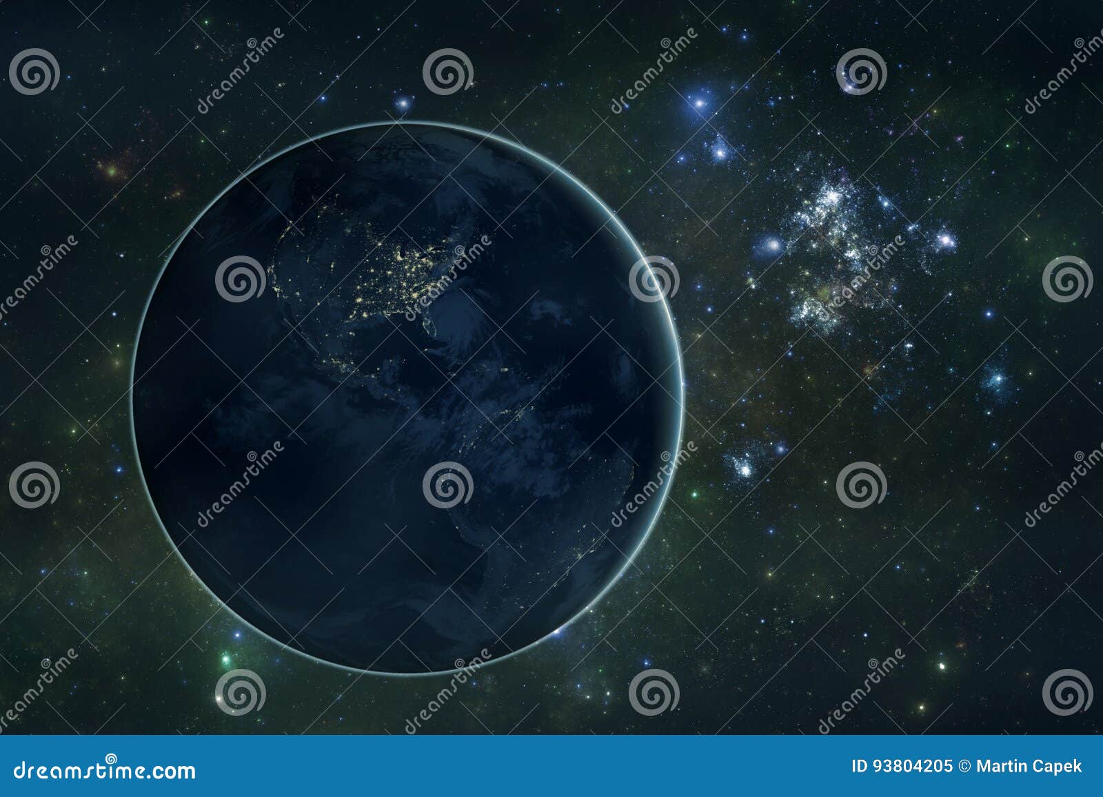 Dark Side of the Planet Earth Stock Illustration - Illustration of ...