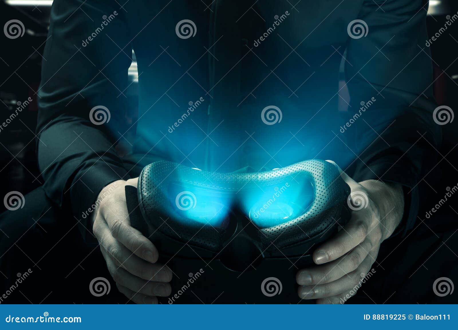 The Dark Side of Virtual Reality. Stock Image - Image of technology ...