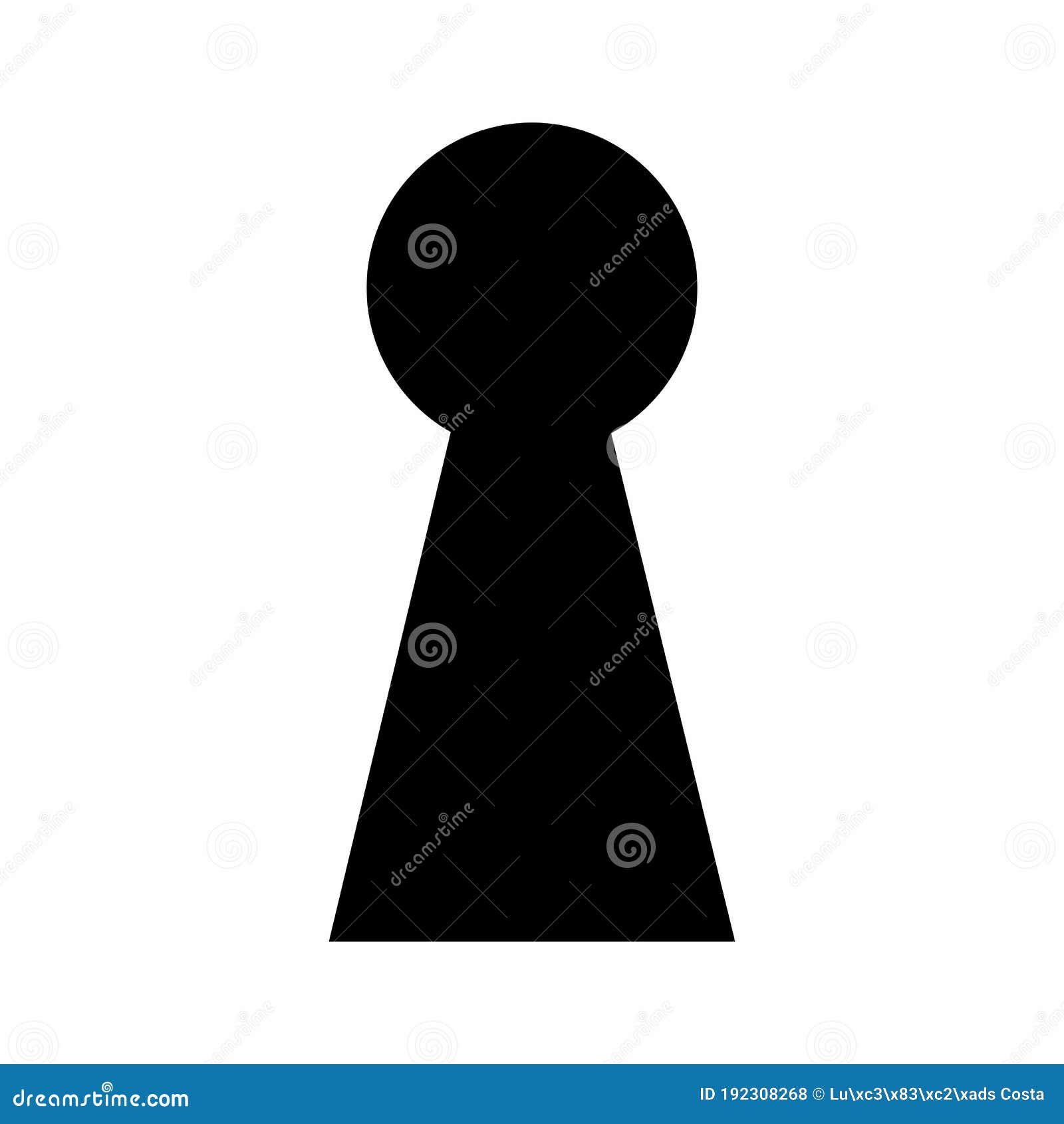 Keyhole dark silhouette stock illustration. Illustration of business ...