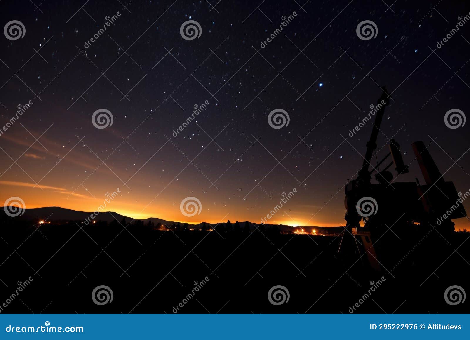 Dark Silhouette of Mars Rover Against a Star-studded Sky Stock Photo ...