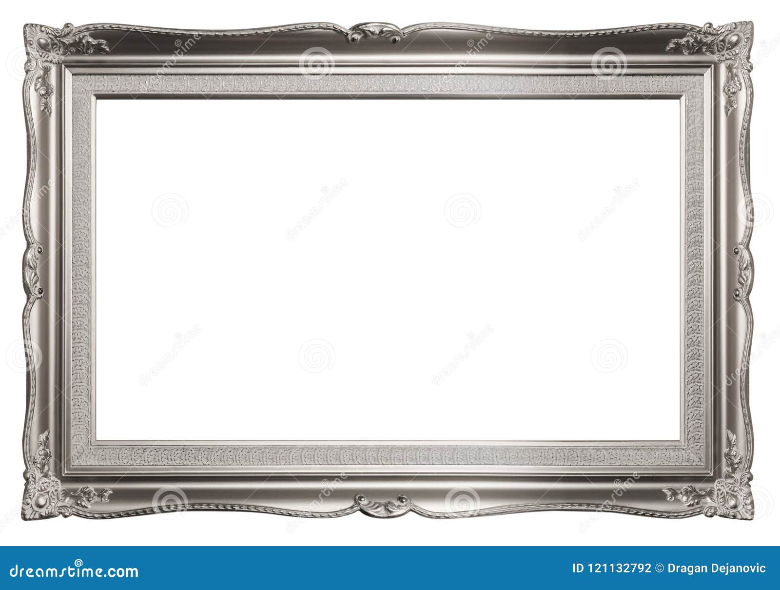 Dark Silver Elegant Picture Frame Stock Photo - Image of colors ...