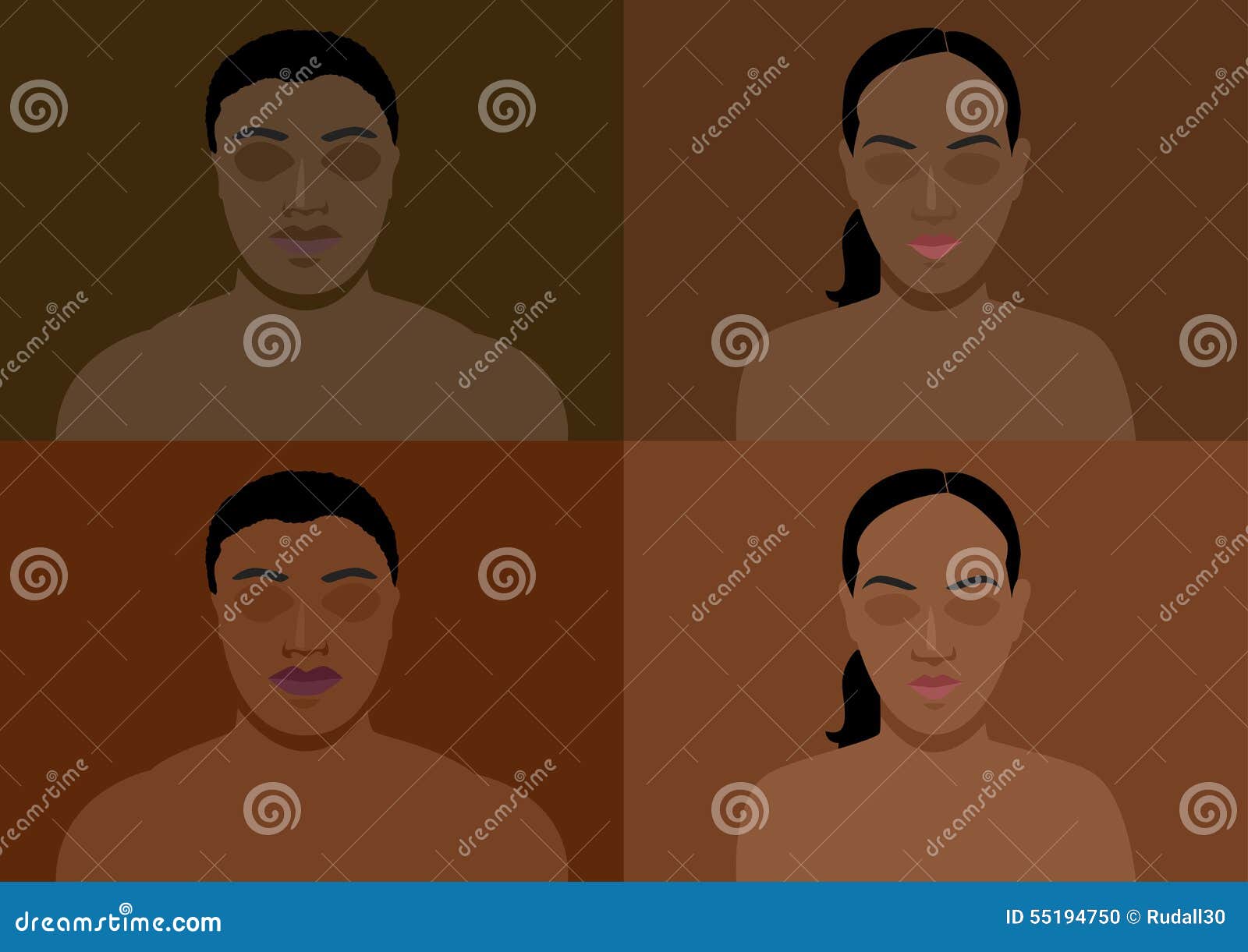 Skin Tone Infografic Bar. Diferent Human Skin Tone Plate Set. Cartoon ...