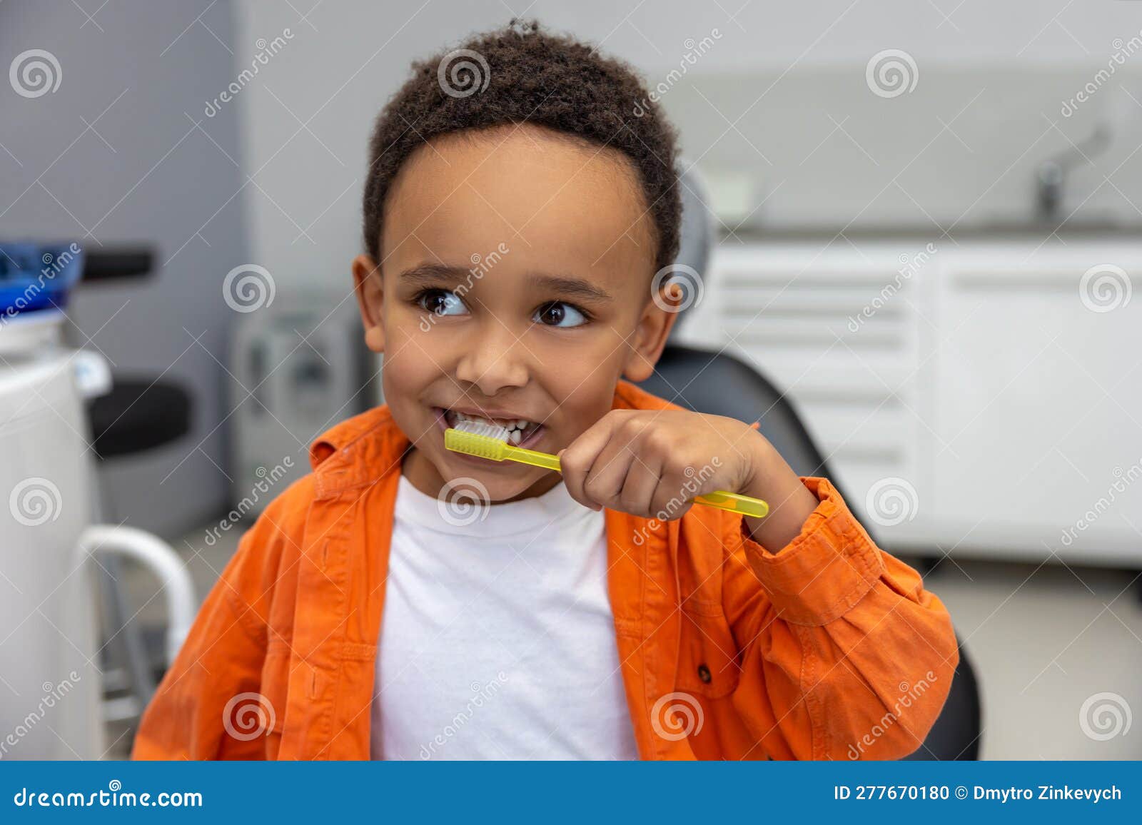 Dark-skinned Boy Brushing His Teeth Stock Photo - Image of teeth ...