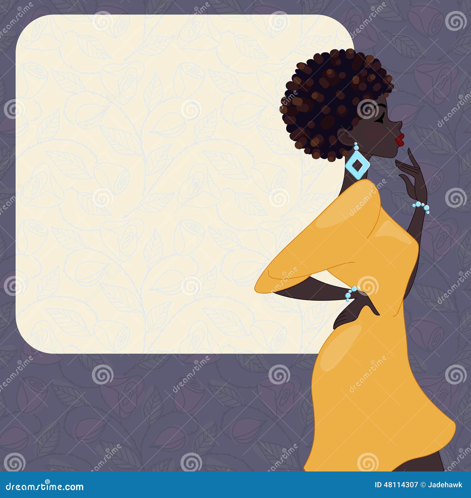 Dark Skinned Woman Purple Background Stock Illustrations 12 Dark