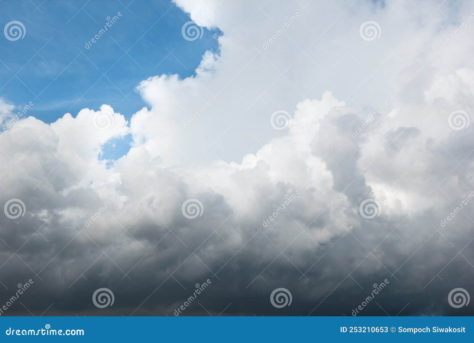 The Dark Sky with Heavy Clouds Converging and a Violent Storm before ...