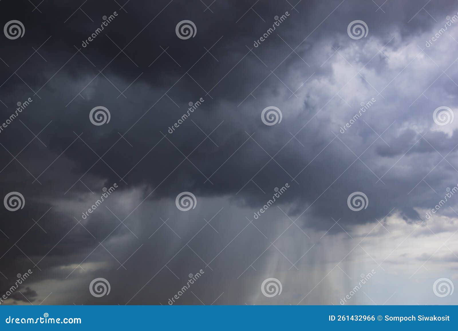 The Dark Sky with Heavy Clouds Converging and a Violent Storm before ...