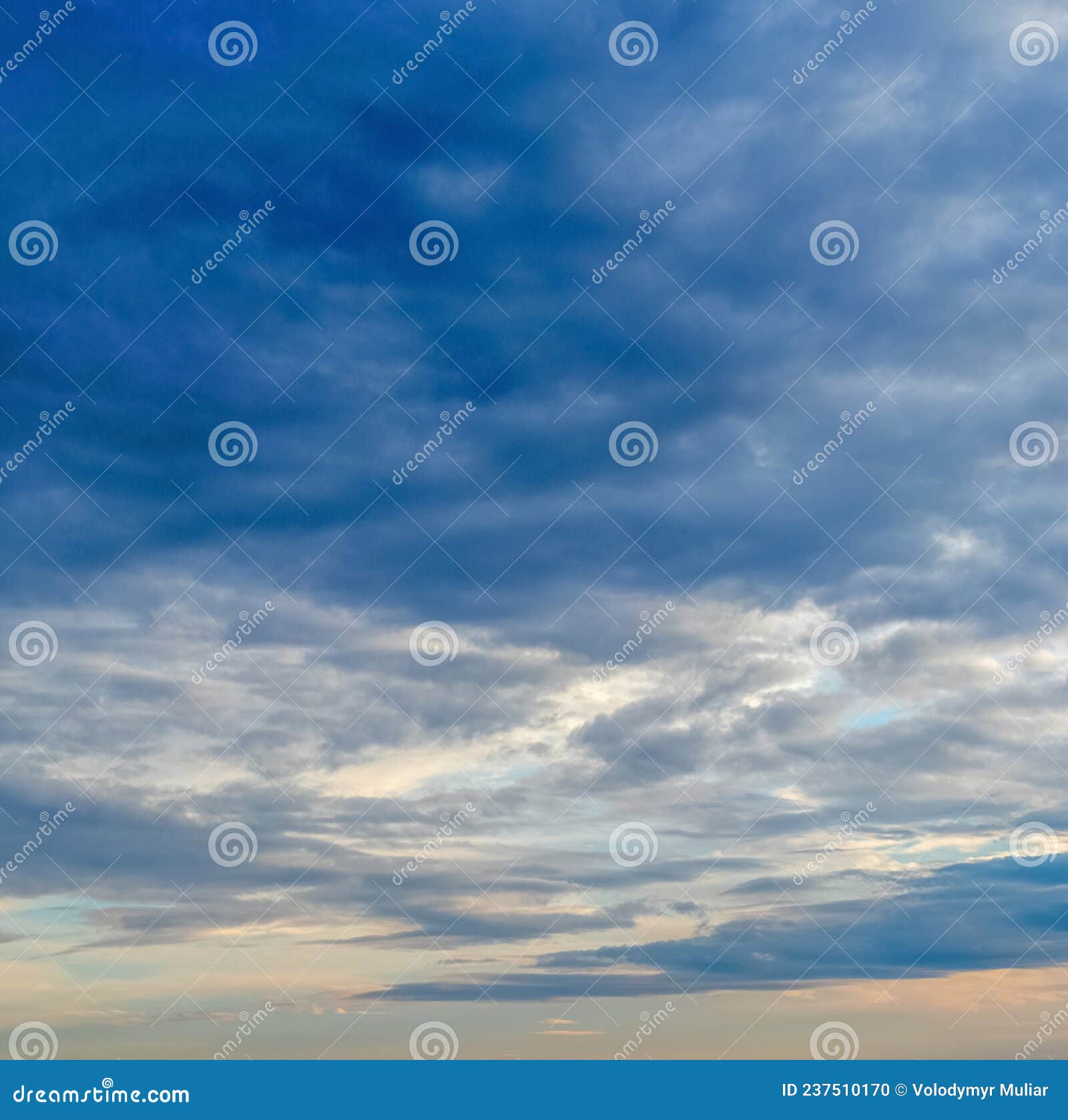Dark Sky with Heavy Clouds at Sunset Stock Photo - Image of evening ...