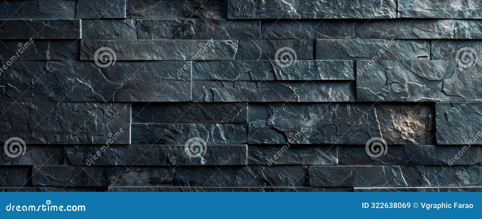 Dark Slate Brick Wall Texture, Close-up. Architecture and Construction ...