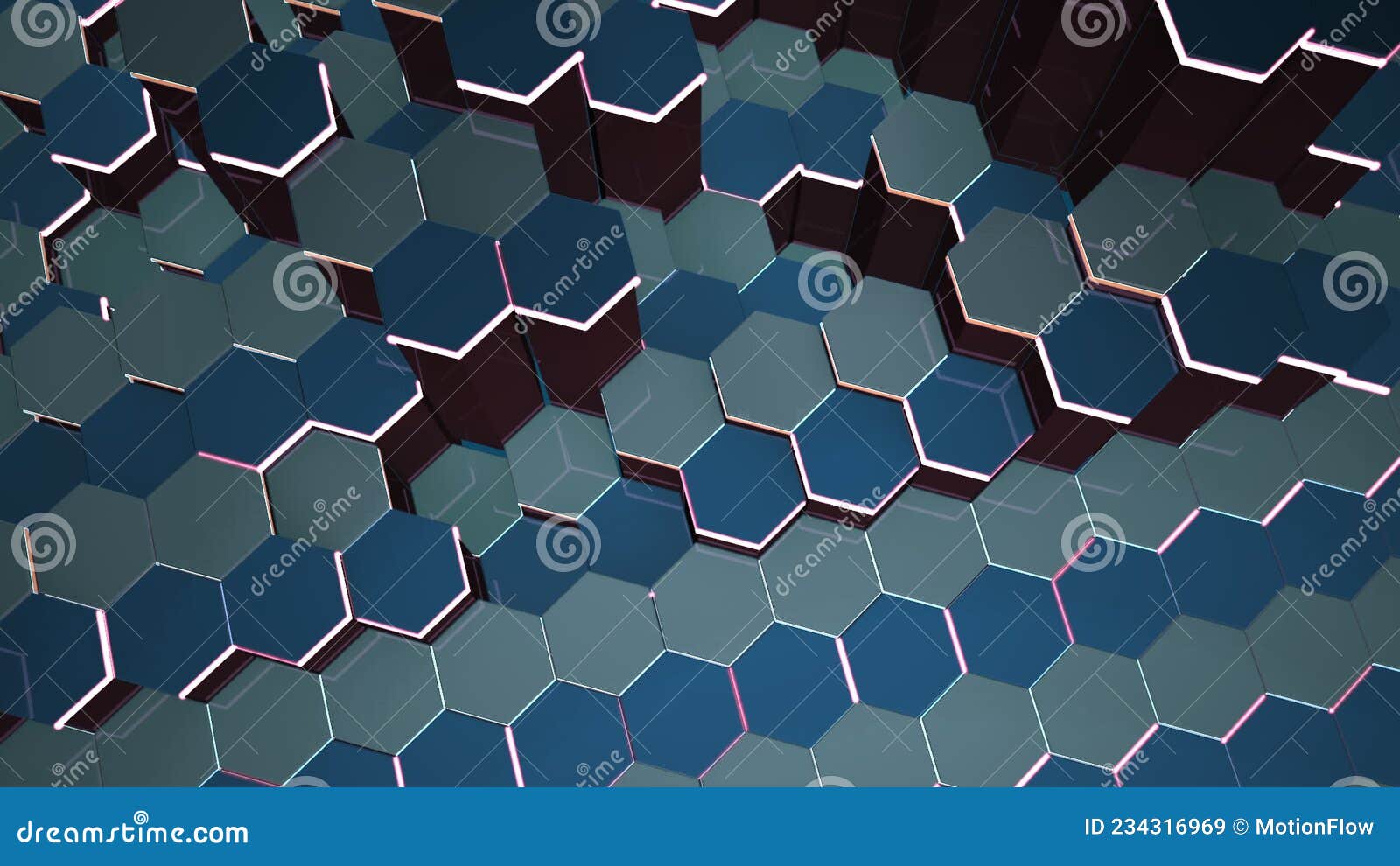 Dark Small Blue Hex Grid Pattern Stock Video - Video of fashion ...