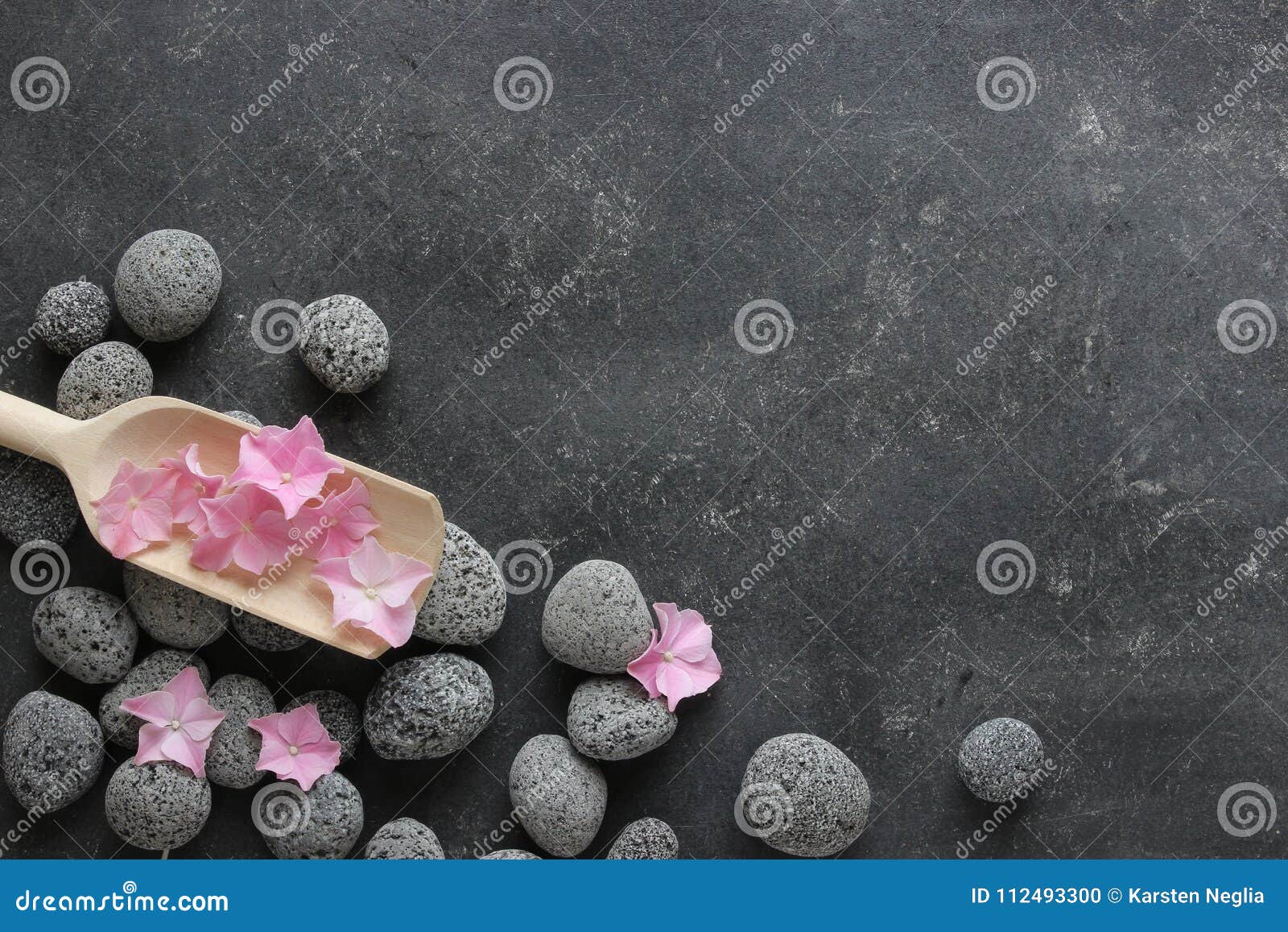 Dark Spa Background with Pebbles and Flowers Stock Photo - Image of ...