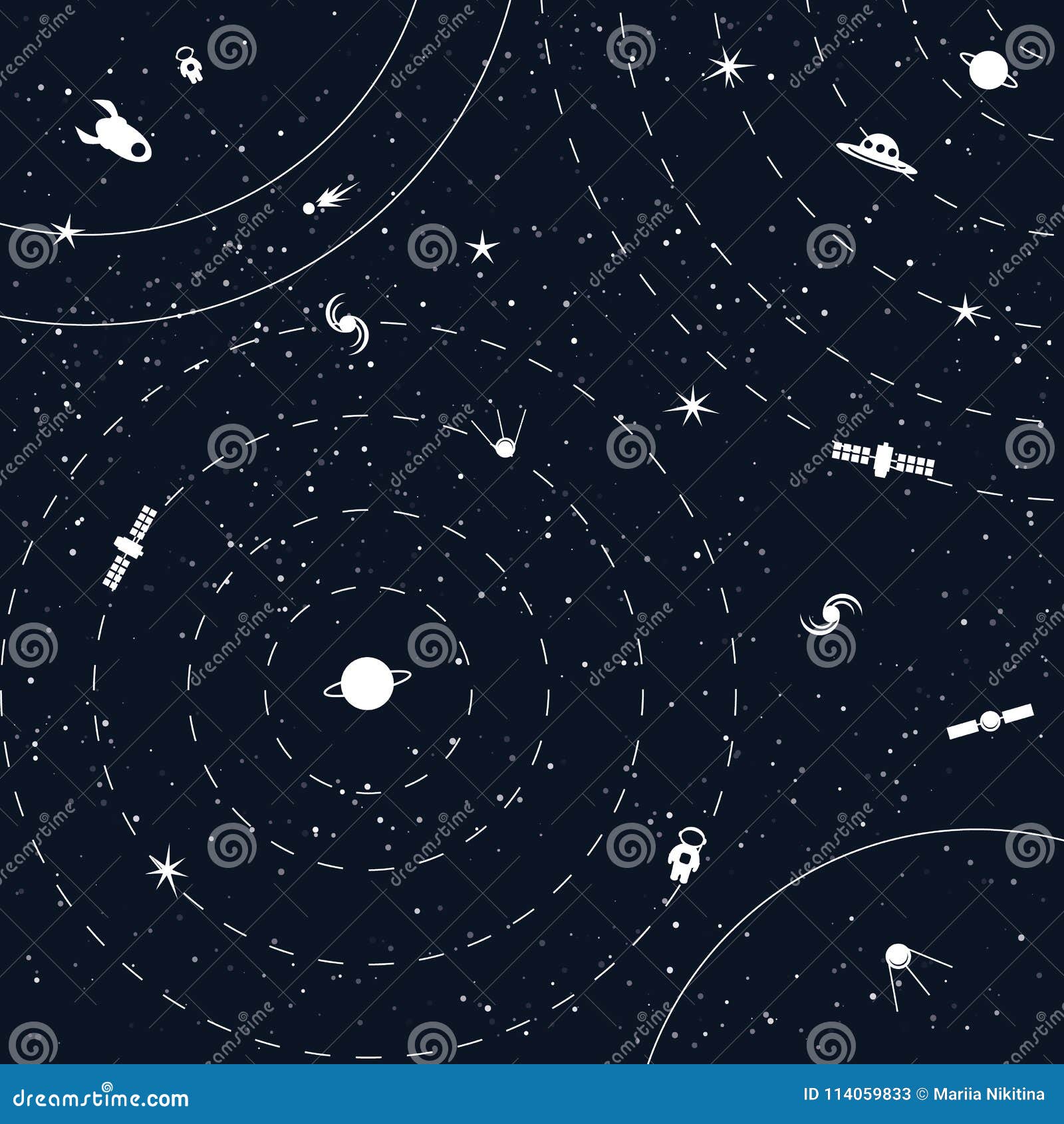 Dark space background stock vector. Illustration of dream - 114059833