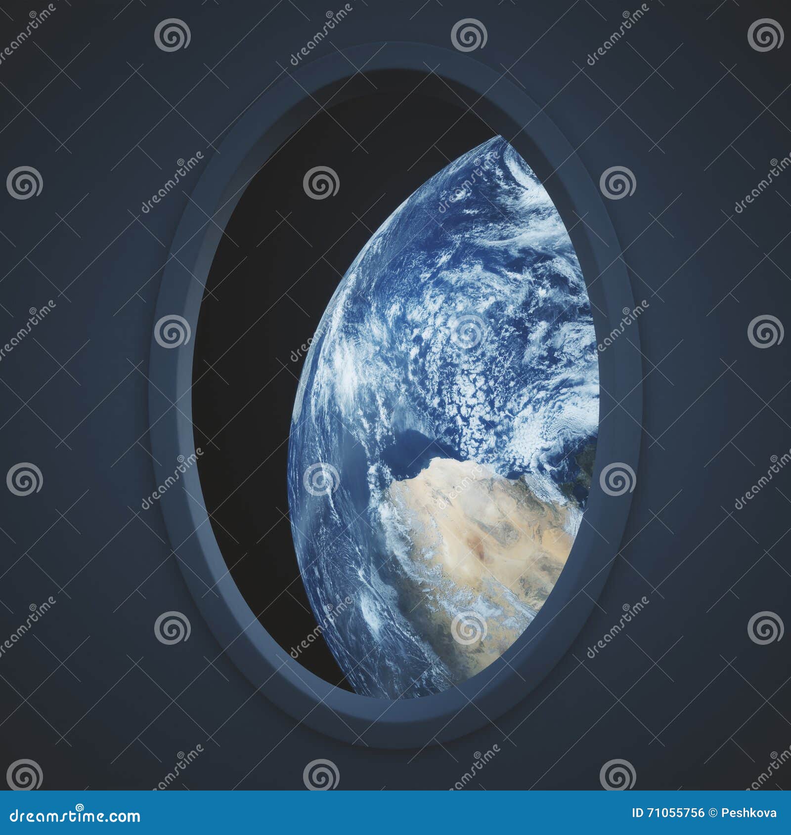 Dark Spaceship Interior With Isolated Window. Futuristic Spacecraft ...