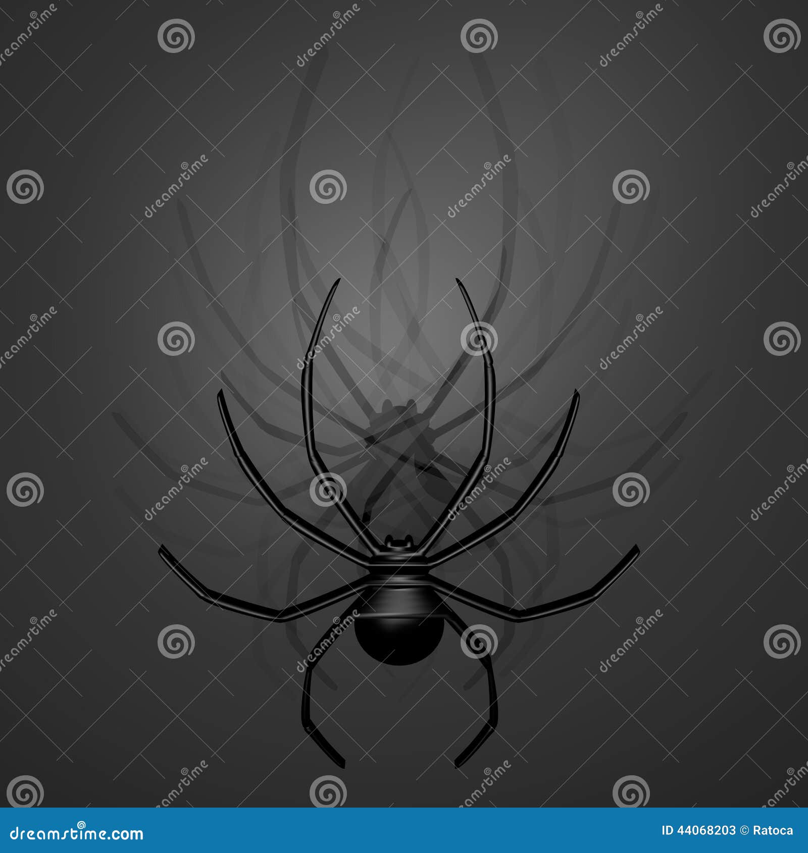 Dark spider stock illustration. Illustration of nature - 44068203