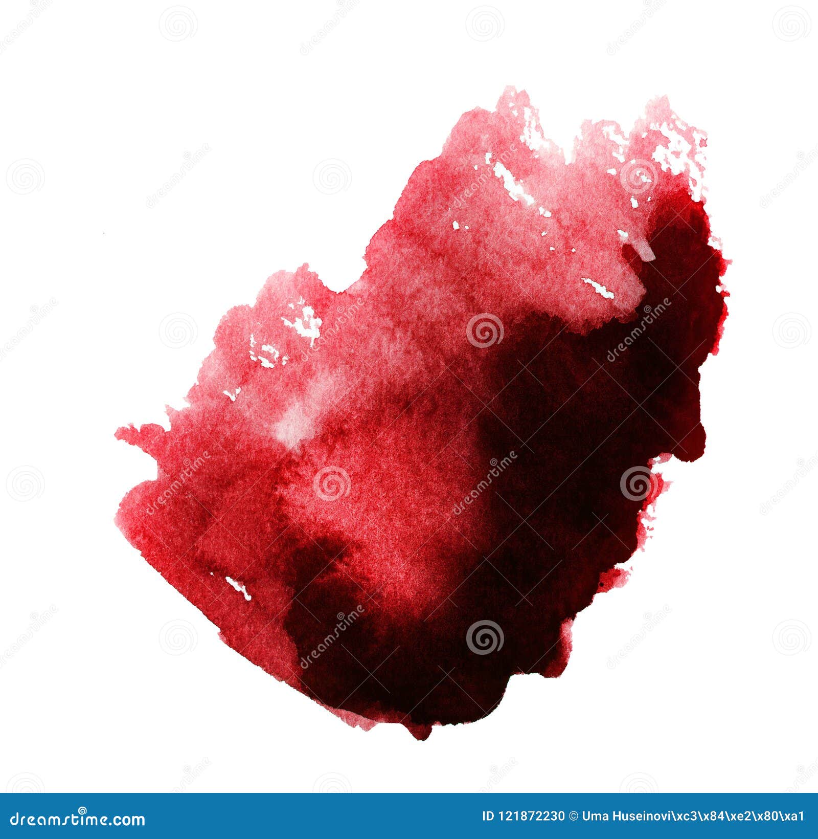 Dark Splash of Red Watercolor Stock Illustration - Illustration of ...
