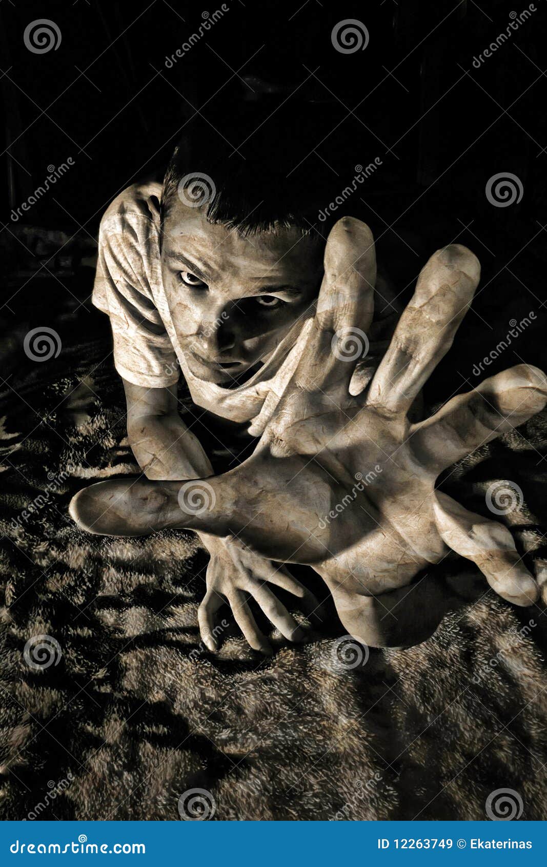 Dark spooky man stock image. Image of anger, grim, horrible - 12263749
