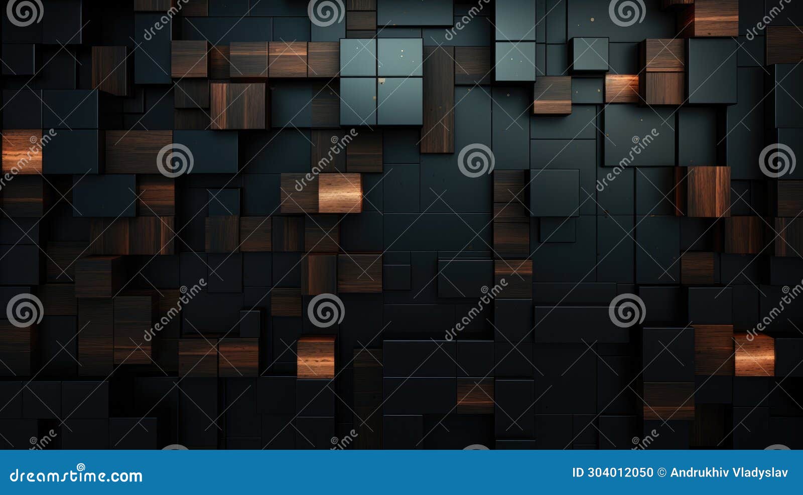 Dark Squares Full Screen, Abstract Illustration Stock Illustration ...