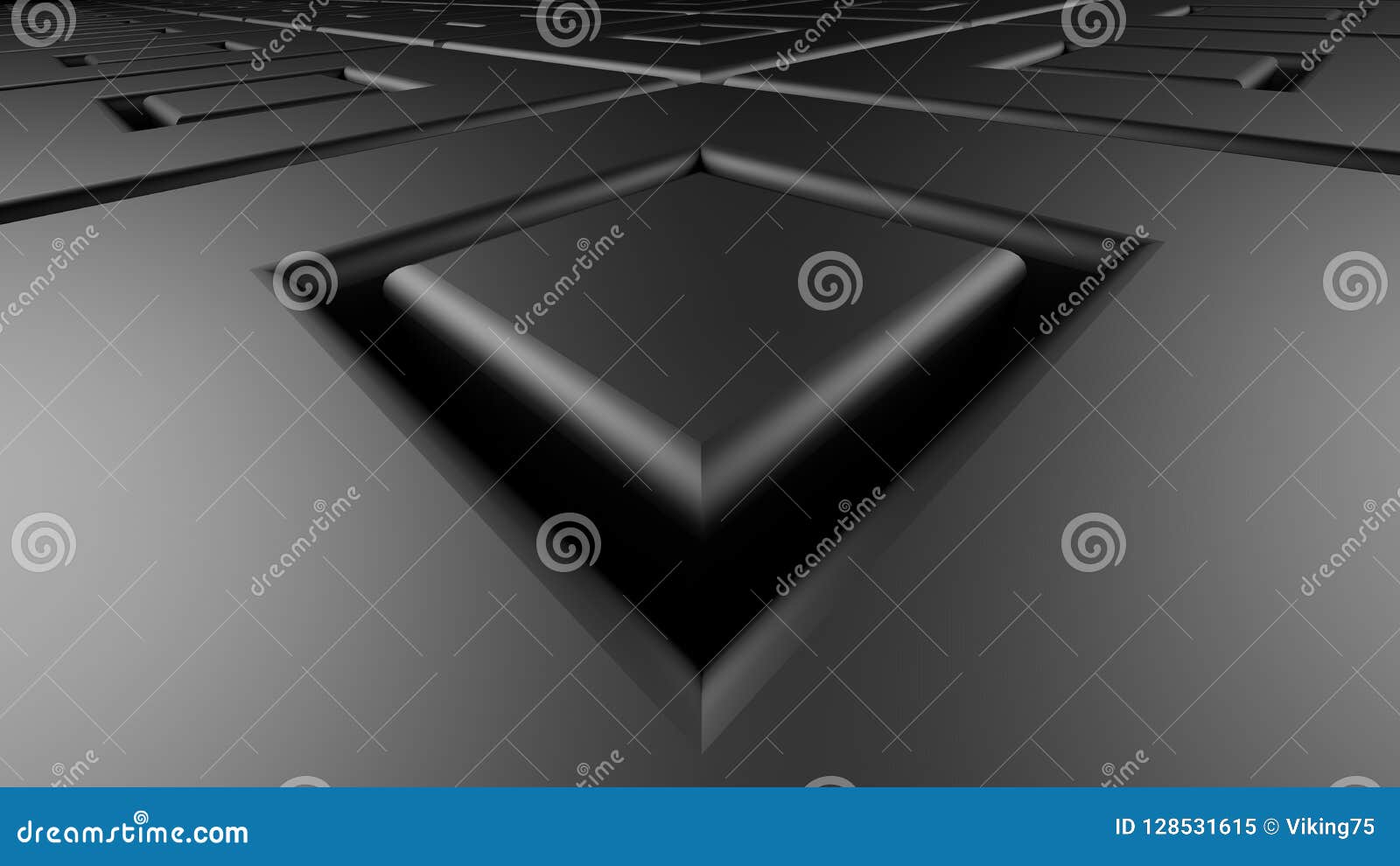 Dark Squares Metallic Background 3d Render Stock Illustration ...