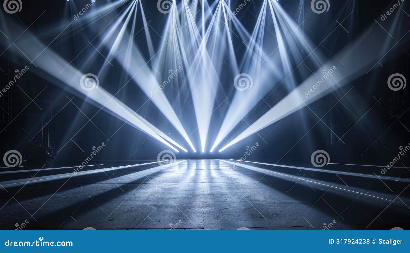 Dark Stage Background, Abstract Concert Space with Pattern of Blue ...